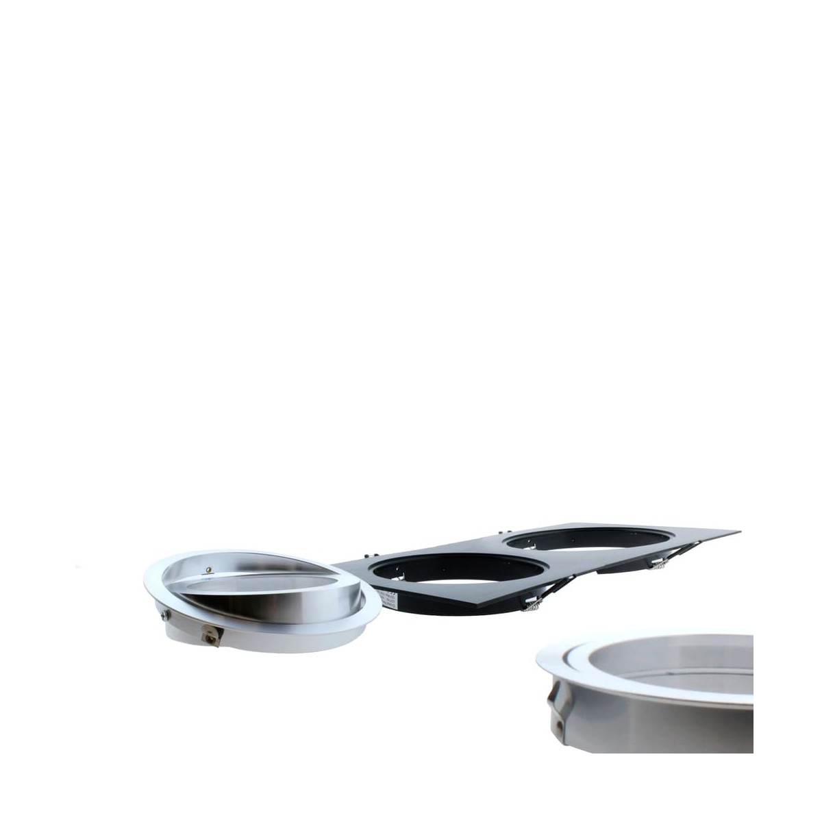 Helium QR111 Double Recessed Light Black - CristalRecord LED Lighting