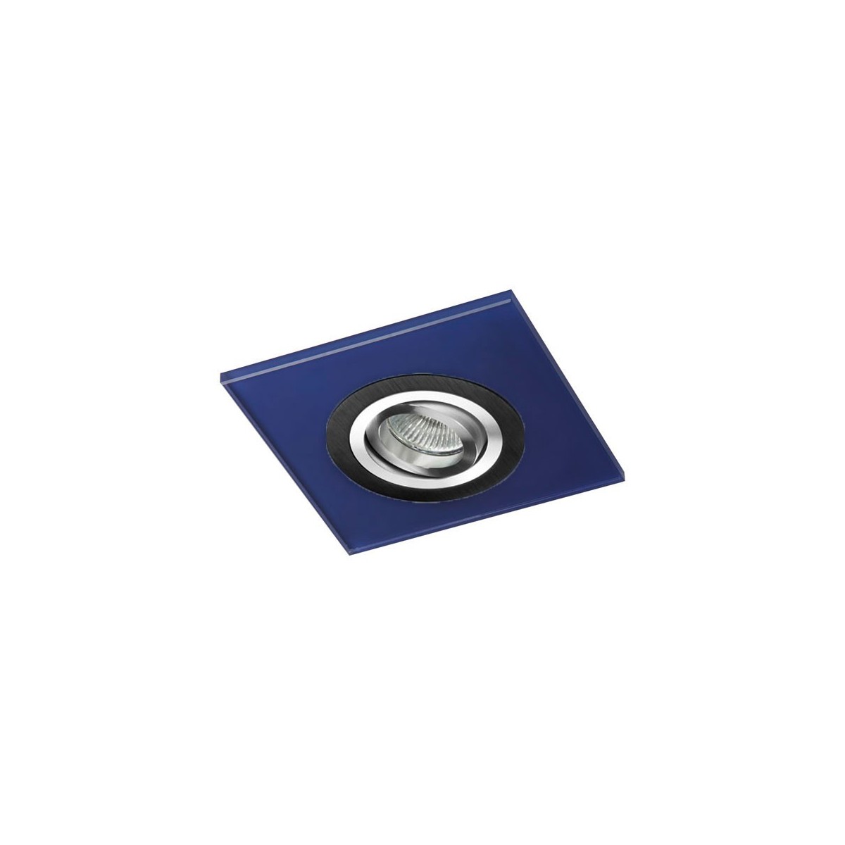 Class Black Recessed Light Blue Glass - CristalRecord LED Lighting