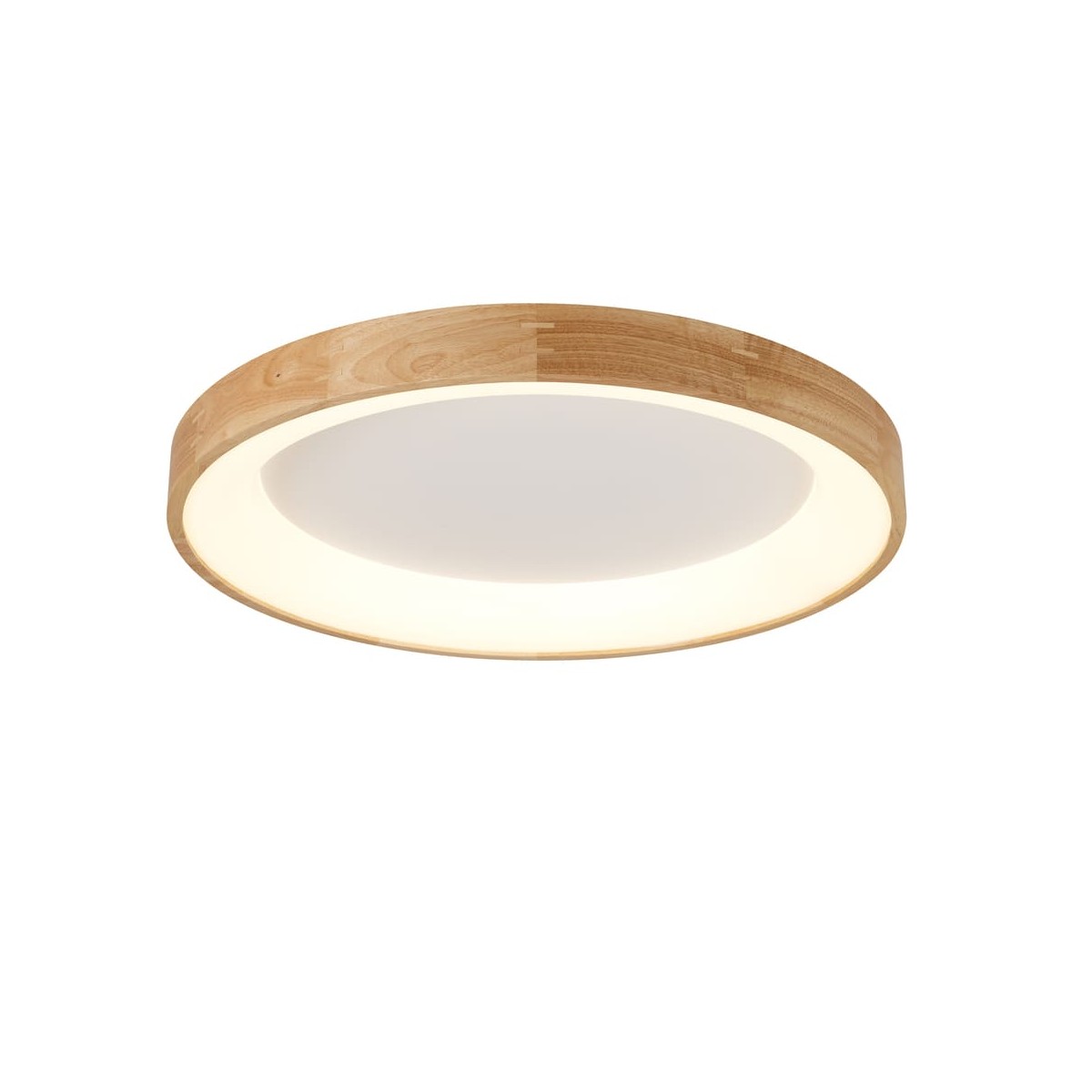 Plafonnier LED Mad 52W 3680Lm 3000K 80cm Bois Naturel - CristalRecord