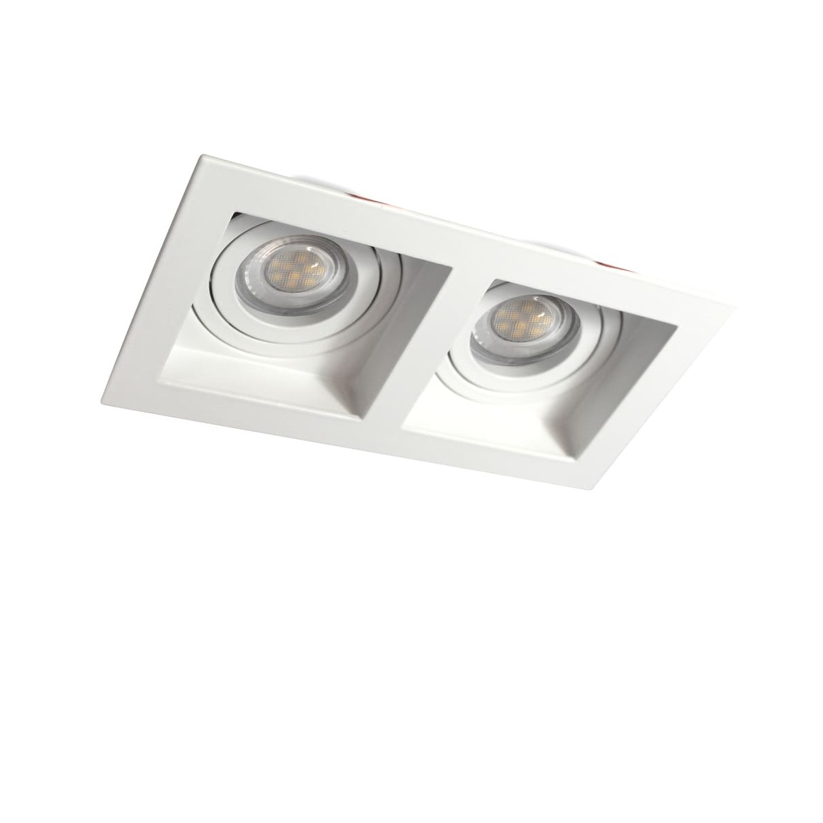 Akrah recessed spotlight, rectangular white with bulb replacement from ...