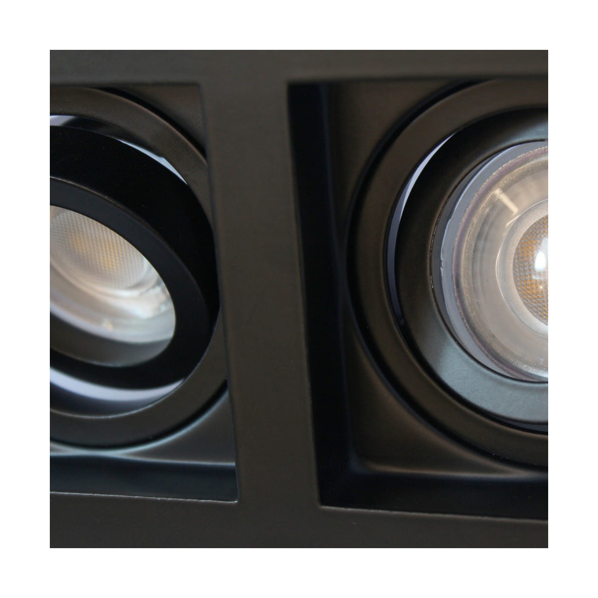 Akrah recessed spotlight, rectangular black with bulb replacement from ...