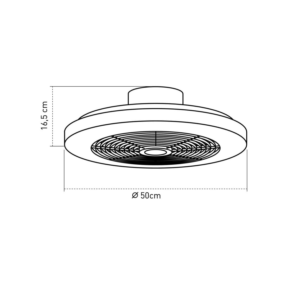 Ventilador Plafón LED Moli CCT+RGB 35W 3000 Lm. - CristalRecord