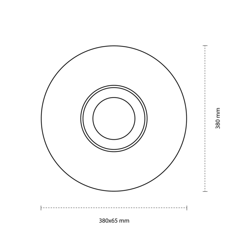 LED Ceiling Flush Light 36W 2160Lm RGB Smart - CristalRecord