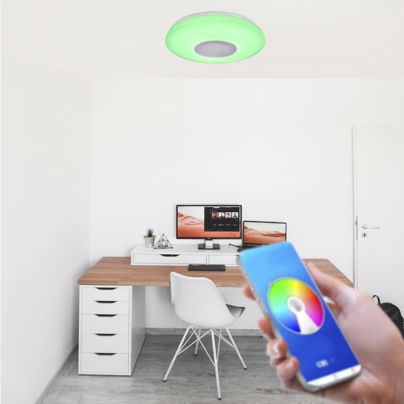 LED Ceiling Flush Light 36W 2160Lm RGB Smart - CristalRecord