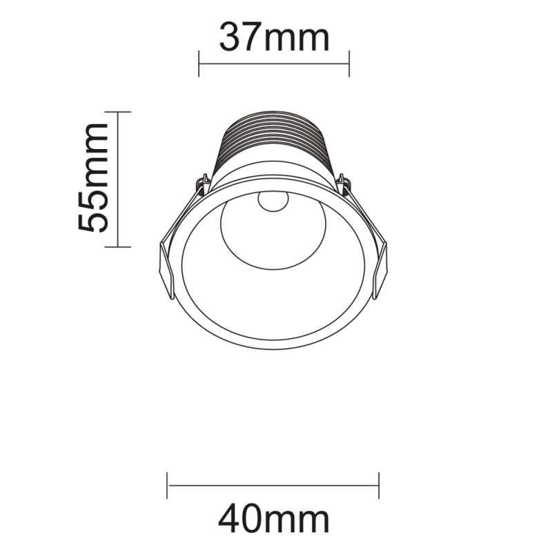 Module LED encastré 5W 500Lm CCT - CristalRecord