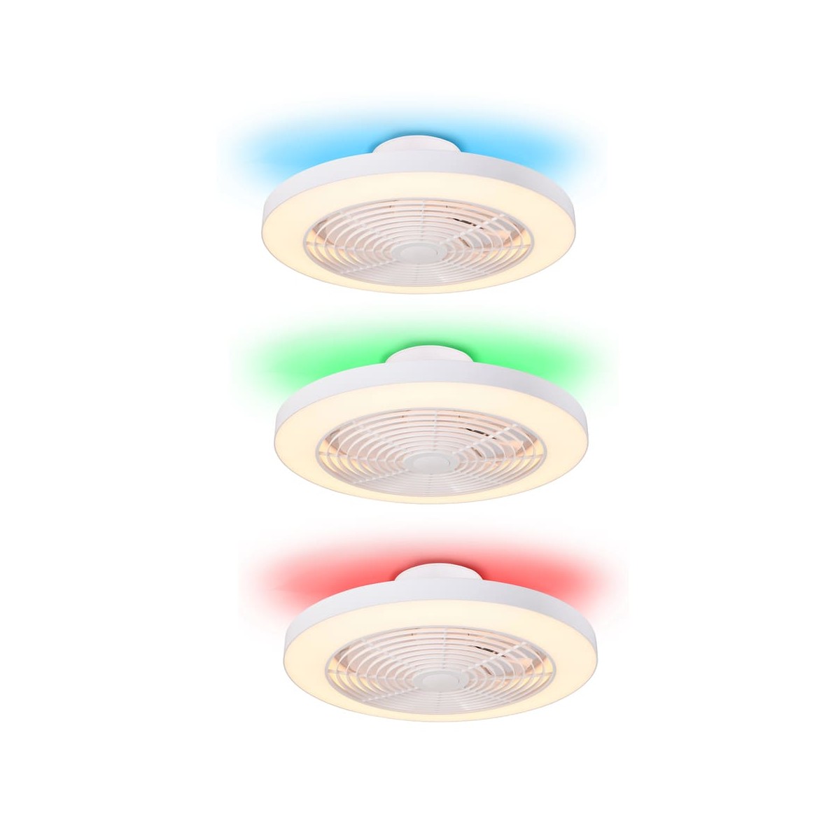 Ventilador Plafón LED Moli CCT+RGB 35W 3000 Lm. - CristalRecord