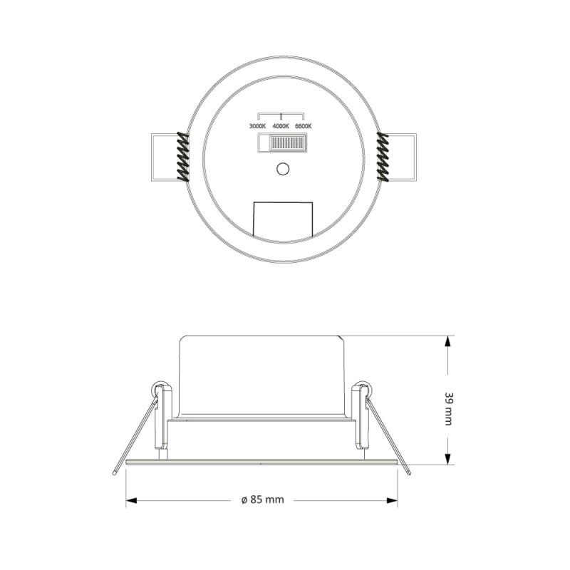 Empotrable de techo basculante LED Sync 7W 600Lm CCT