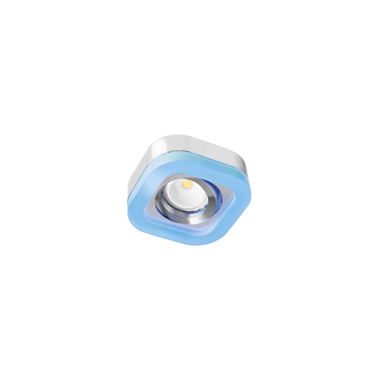 Fusion LED Recessed Light Chrome Blue 2.4W - CristalRecord LED Lighting