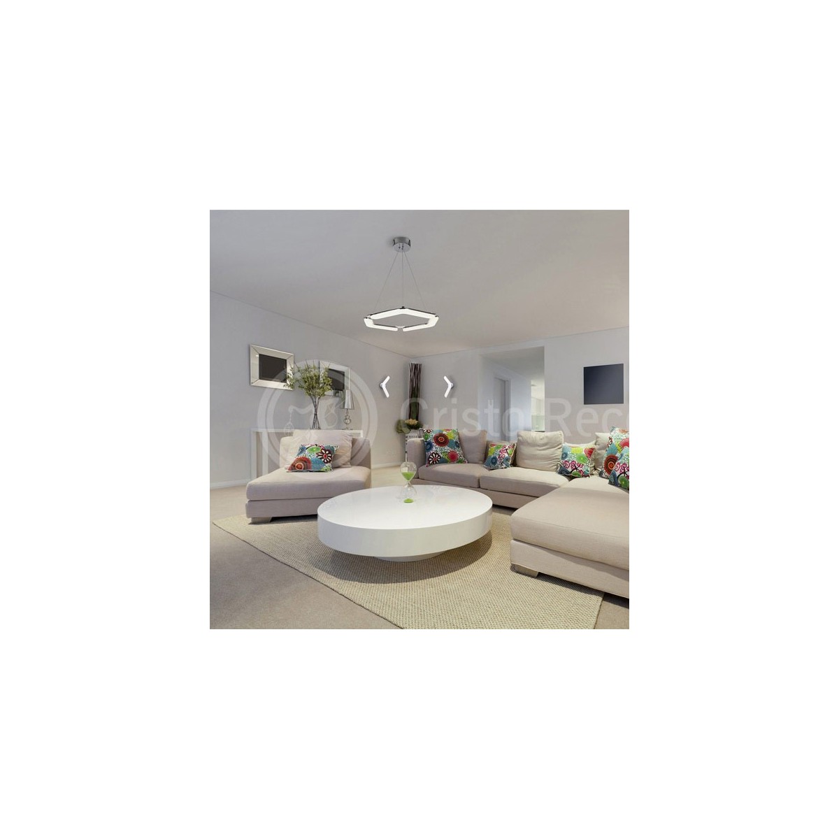 Lámpara Led Boomerang (45W). Cristalrecord - Iluminación led.