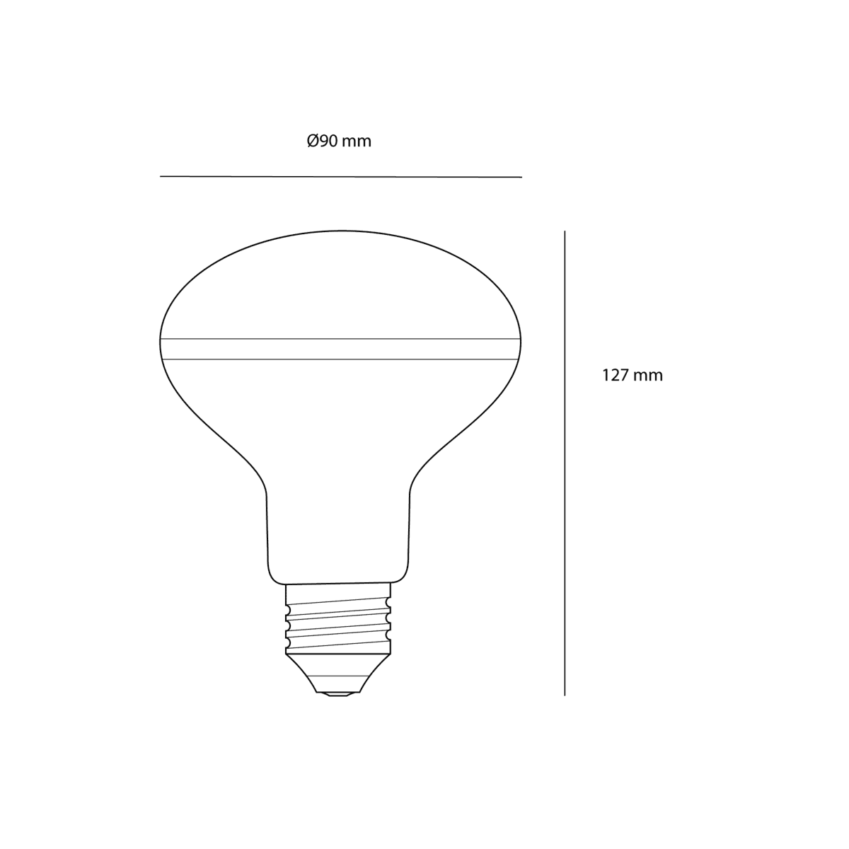 LED Light Bulb R90 E27 15W 4000K 1450Lm - CristalRecord Lighting