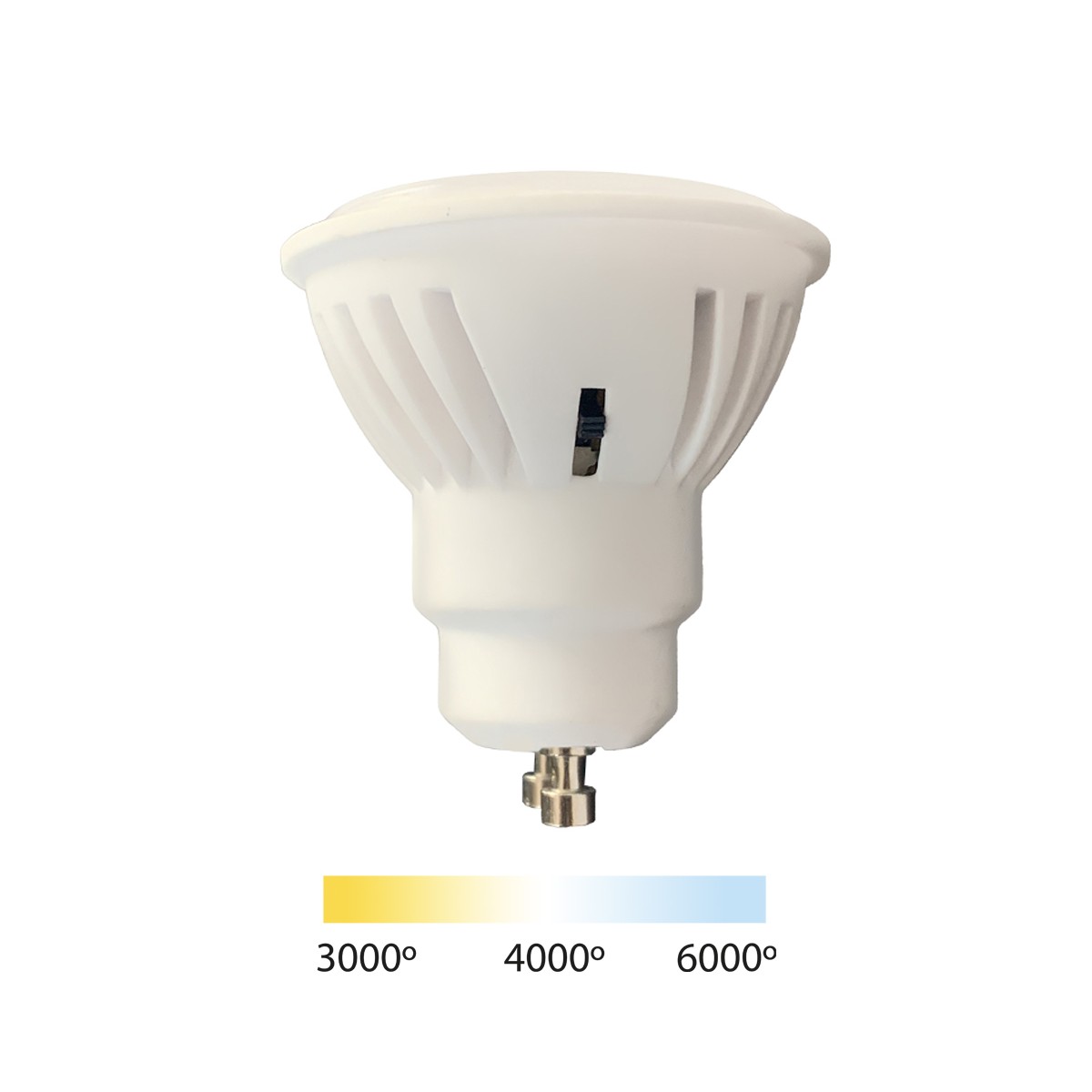 Bombilla GU10 8.2W de tres tonos de luz con switch