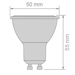Bombilla LED con base GU10 de 9W con luz natural de 4000K